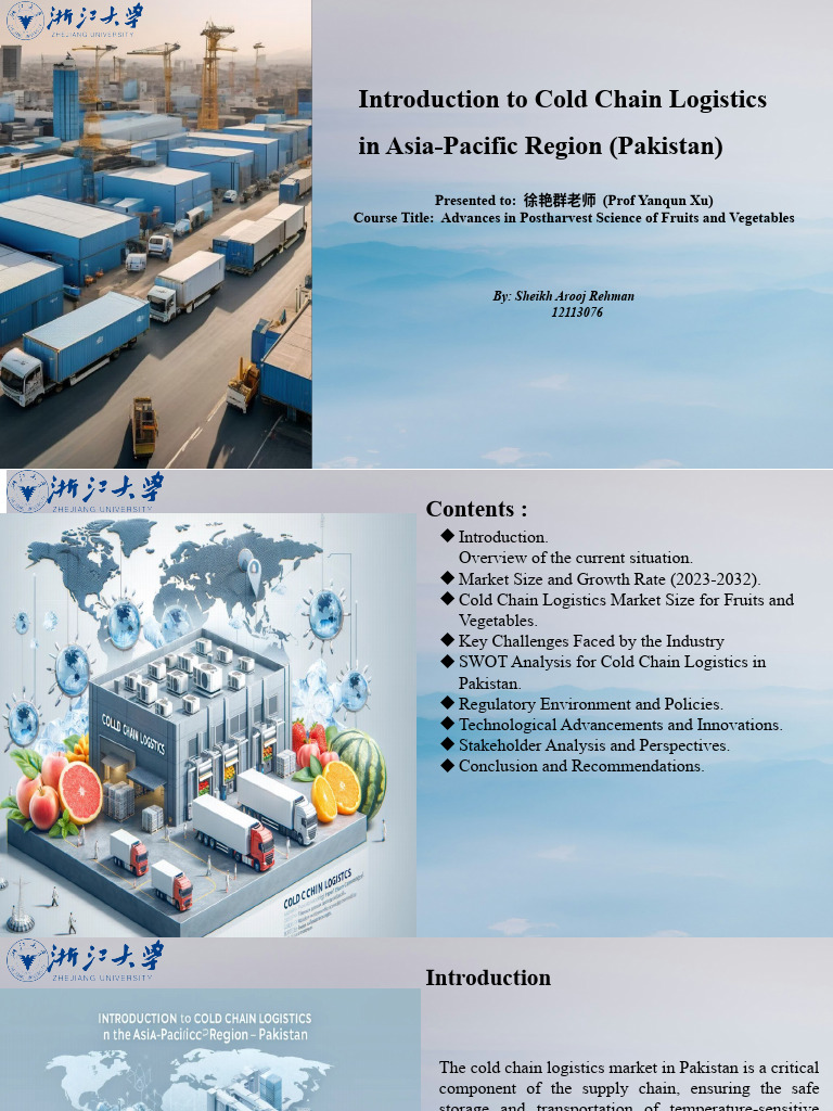 Cold Chain Logistics in Pakistan | PDF | Logistics | Internet Of Things