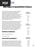 WQU - Master of Science in Financial Engineering WQU | PDF ...