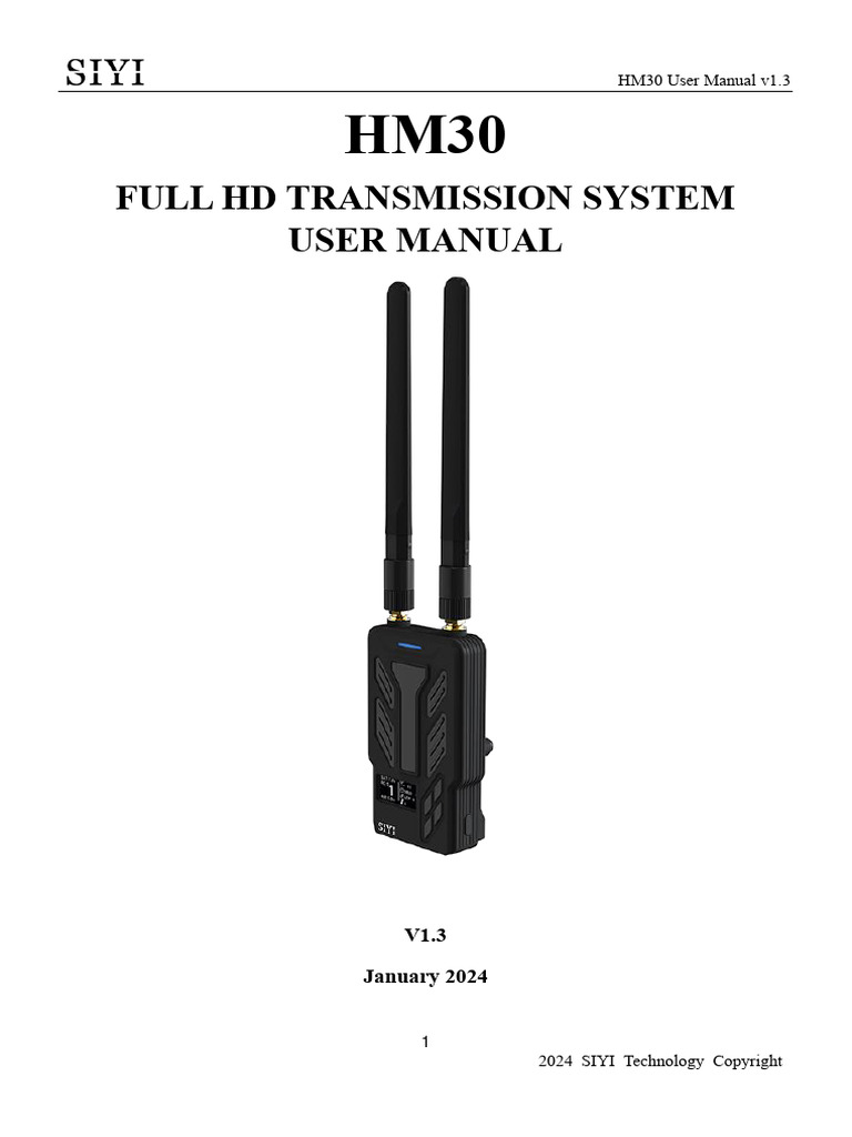 HM30 User Manual v1.3 | PDF | Unmanned Aerial Vehicle | Remote Control
