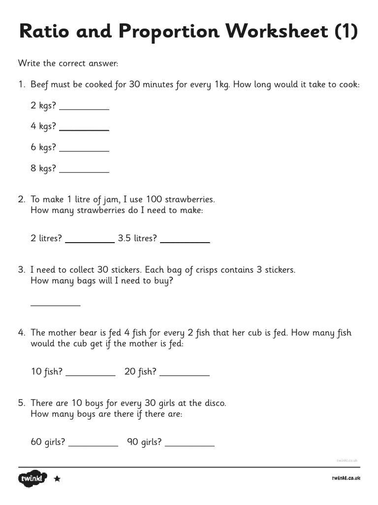 Ratio Sheets Differentiated | PDF