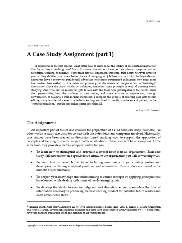 Case Assignment Part 1revspr04 | PDF | Cognitive Science | Human ...