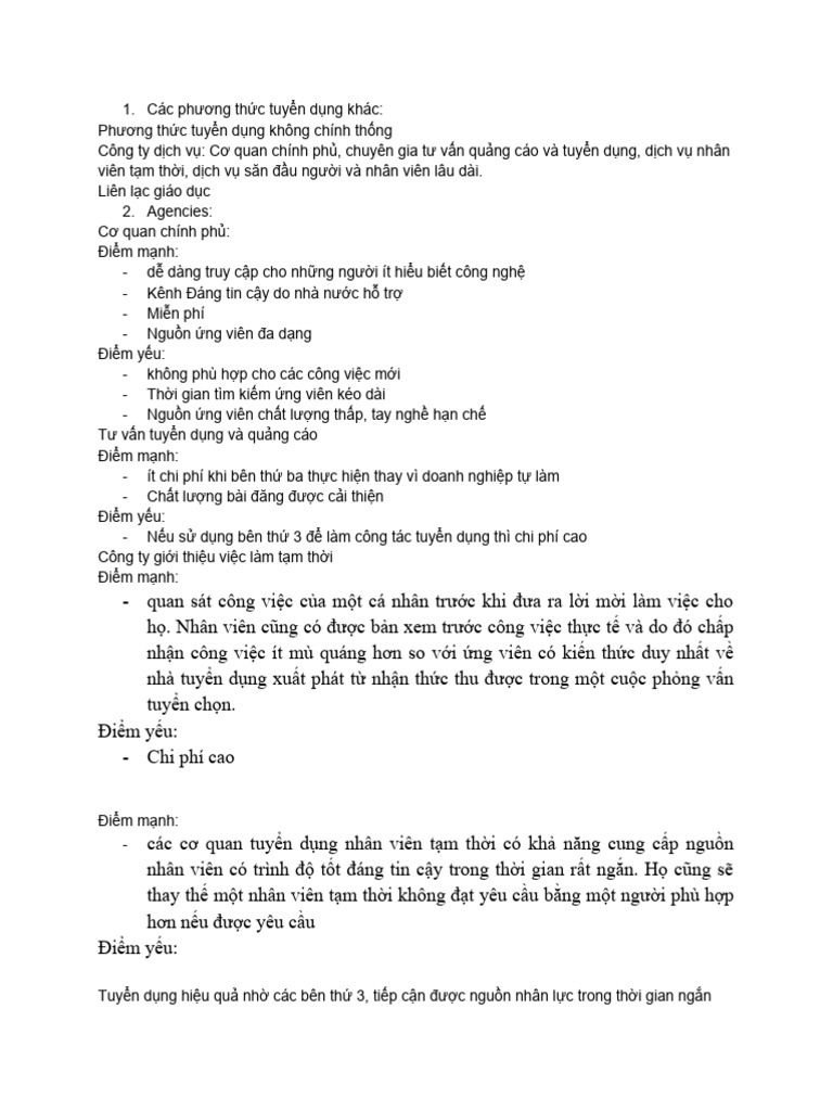 Informal Recruitment | PDF