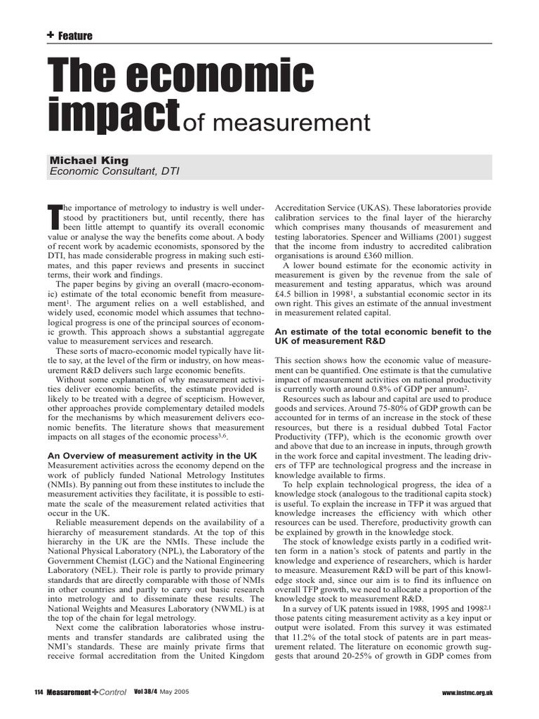 Economic Impact of Measurement | PDF | Externality | Market (Economics)