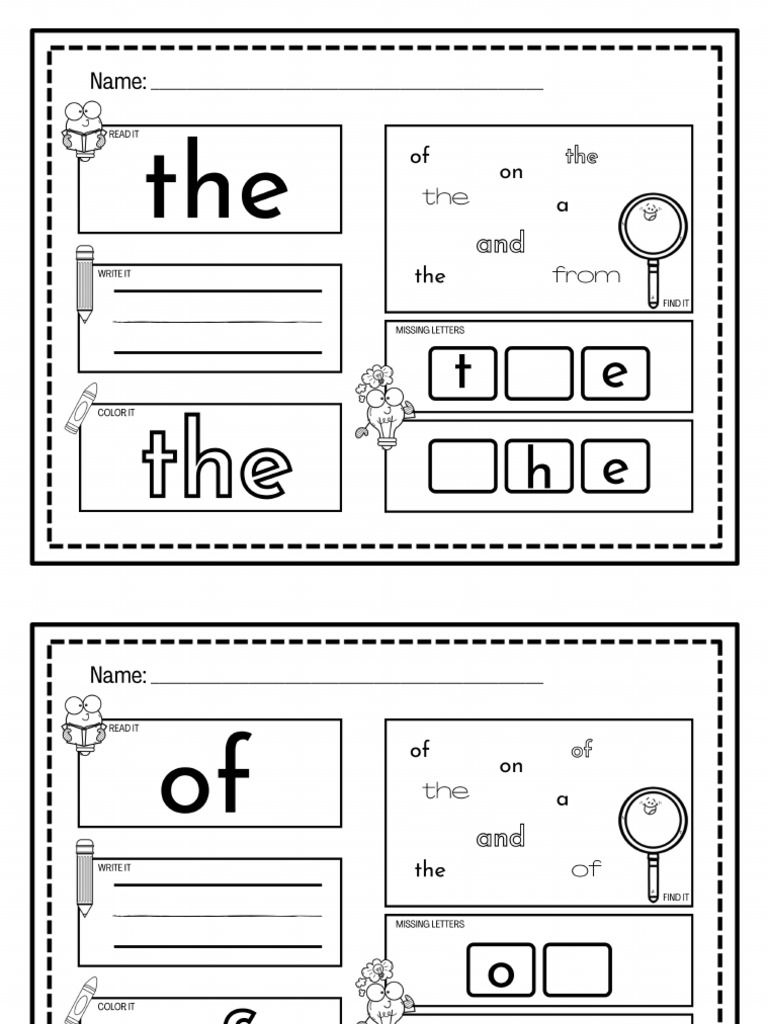 SightWordFREEBIEFryfirst100 1 | PDF