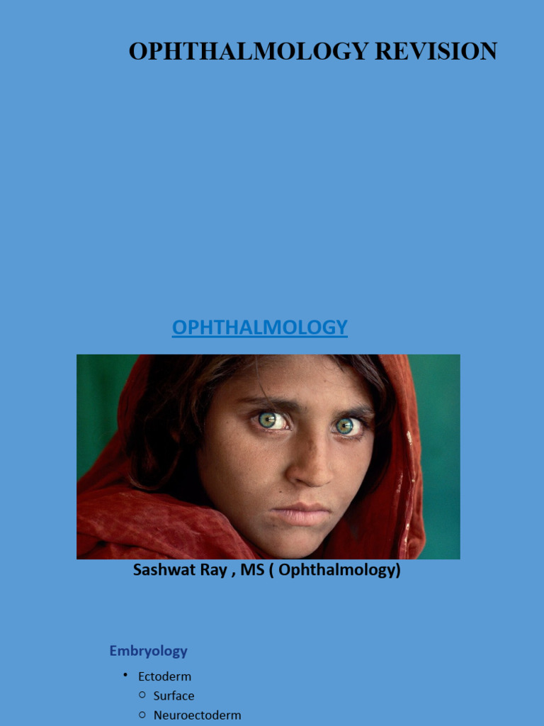 Ophthalmology Study Guide | PDF | Cornea | Human Eye