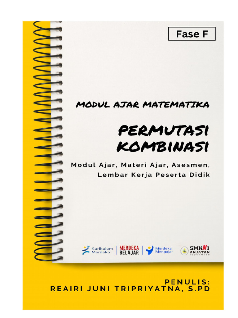 Modul Ajar Matematika - Permutasi Dan Kombinasi - Fase F | PDF