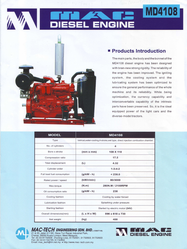 02 MD 4108 - Diesel Engine | PDF