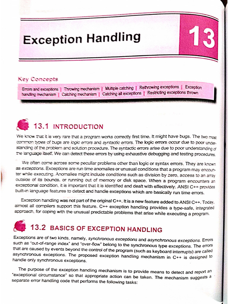 C++ Module 5 - Exception Handling | PDF C++ Module 5 - Exception Handling | PDF