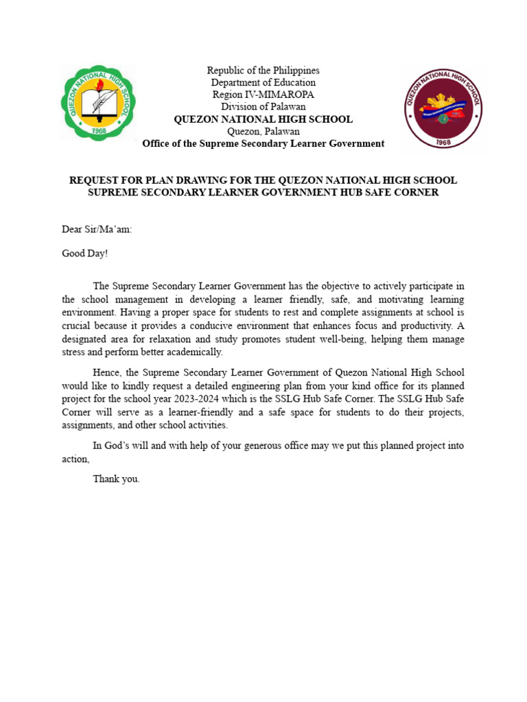Sslg Solicit Letter Pdf