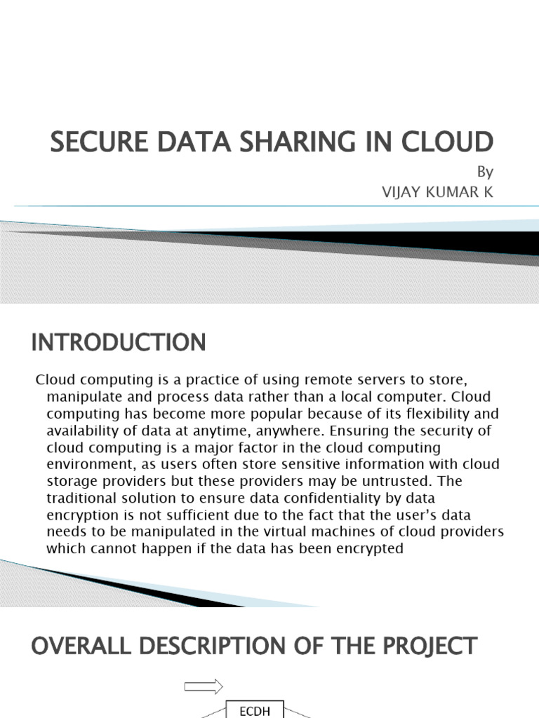 Presentation Vijay K | PDF | Cloud Computing | Encryption