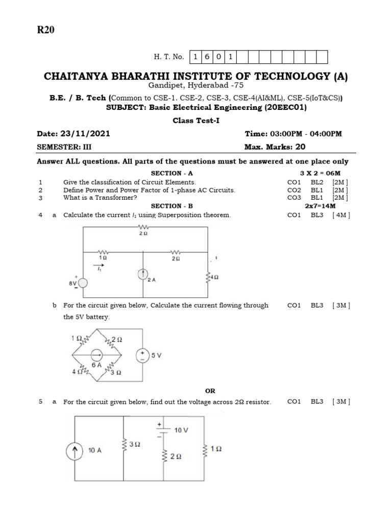 QP CT-1 | PDF | Science & Mathematics