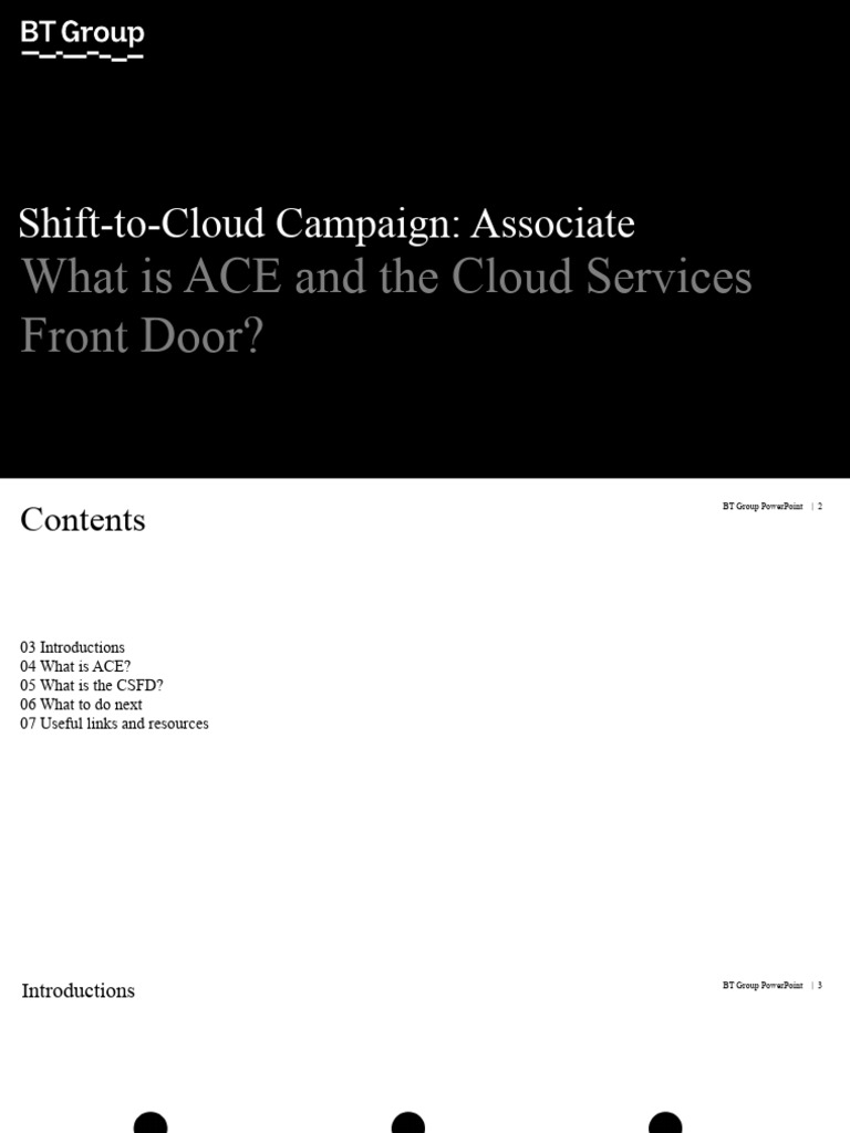 Shift to Cloud: ACE Overview | PDF | Cloud Computing | Microsoft Azure
