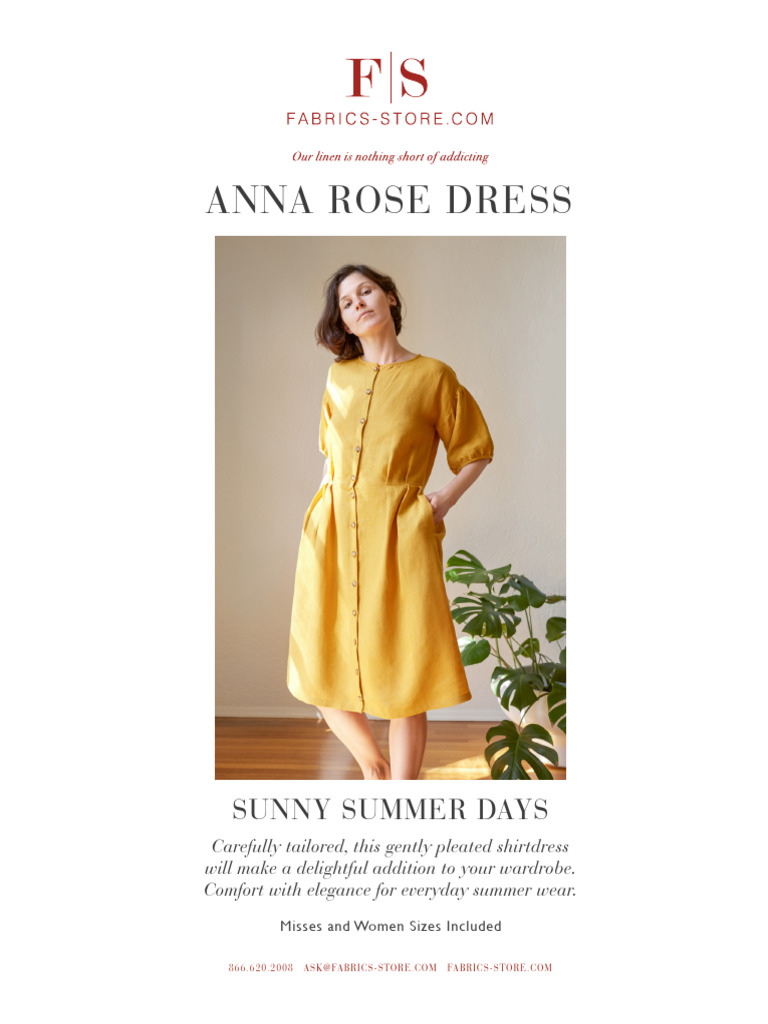 Anna Rose Dress | PDF | Dress | Softlines (Retail)