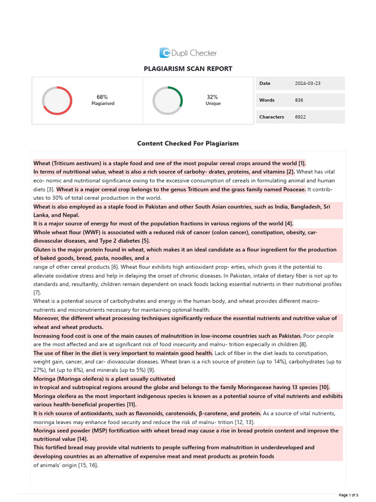 Hasil Check Artikel 2 Dengan | PDF | Wheat | Nutrition