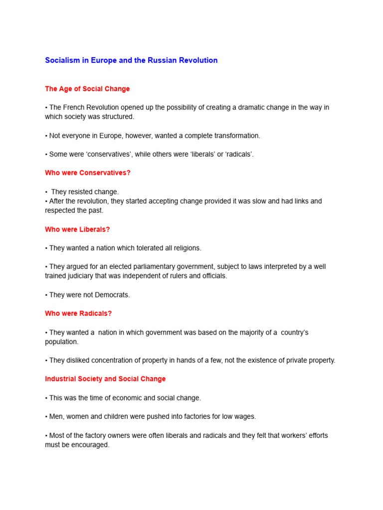 Class 9th History Chapter 2nd Notes | PDF | Russian Empire | Socialism