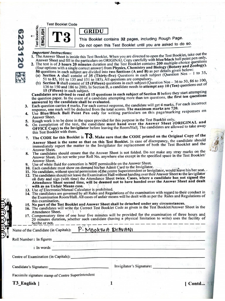 Neet Paper | PDF