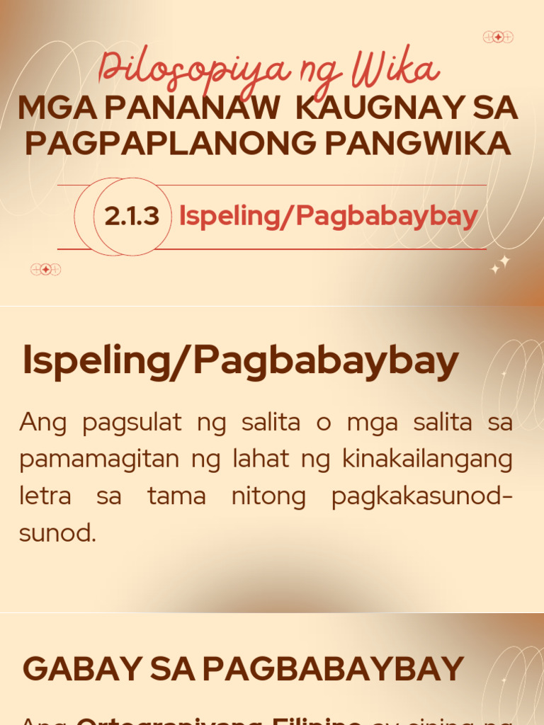 Ispeling XPagbabaybay | PDF