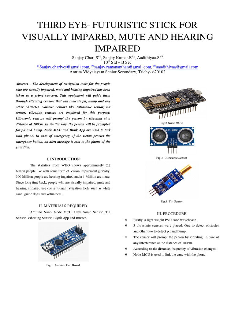 Third Eye IEEE FORMAT | PDF | Ultrasound