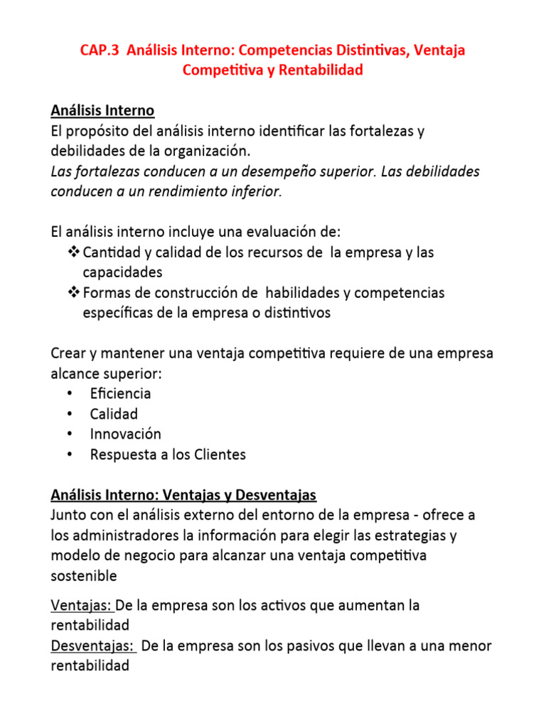 Tema Investigacion Análisis Interno | PDF | Business | Calidad (comercial)