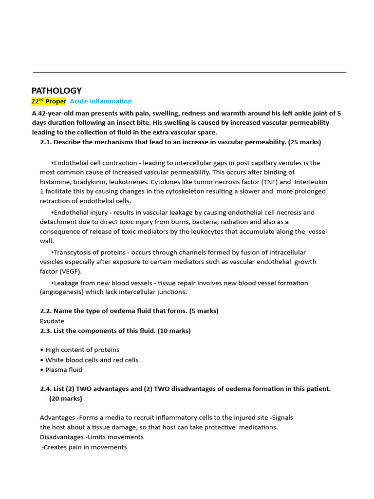 3A Pathology SEQ Completed | PDF | Wound Healing | Inflammation
