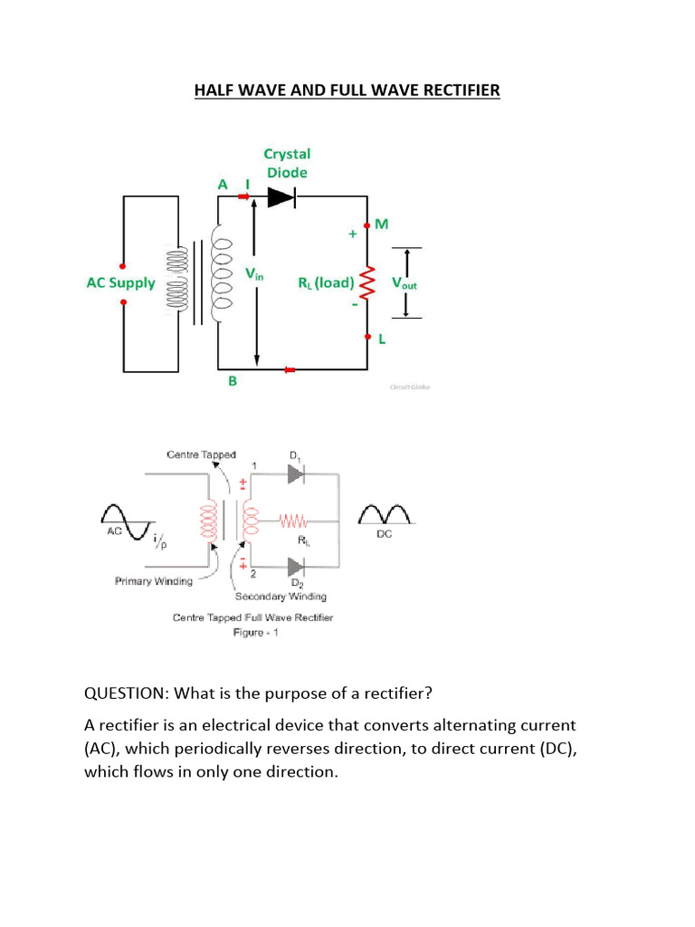Average and RMS Values of Rectifiers | PDF | Science & Mathematics