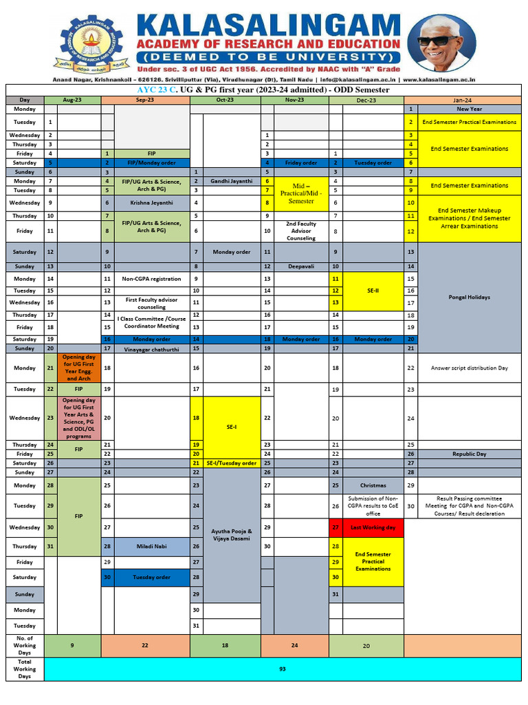 odd-sem-2023-24 | Download Free PDF | Academic Term | Educational Institutions