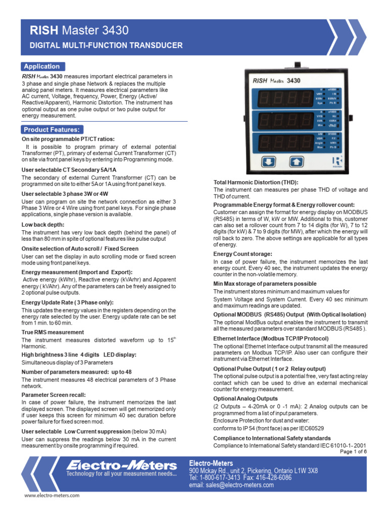Digital Master 3430 Multi Meter | PDF | Alternating Current | Electronics