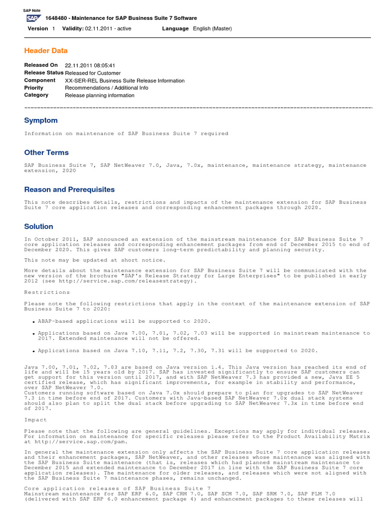 Releases Support PI | PDF | Java (Programming Language) | Application Software