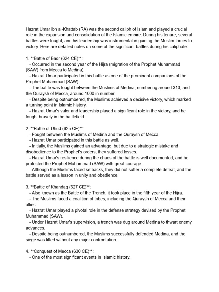 Umar Ibn Al - Khattab | Download Free PDF | Muhammad | Umar