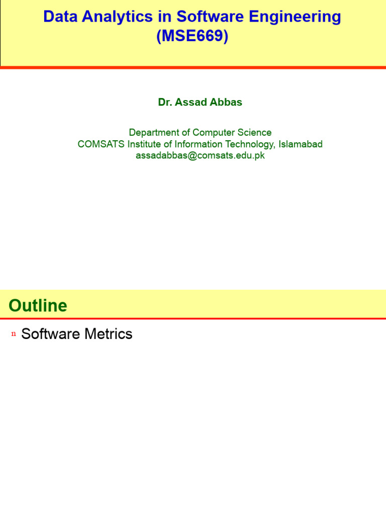 Lecture 4 (Software Metrics ) | PDF | Inheritance (Object Oriented ... Lecture 4 (Software Metrics ) | PDF | Inheritance (Object Oriented ...