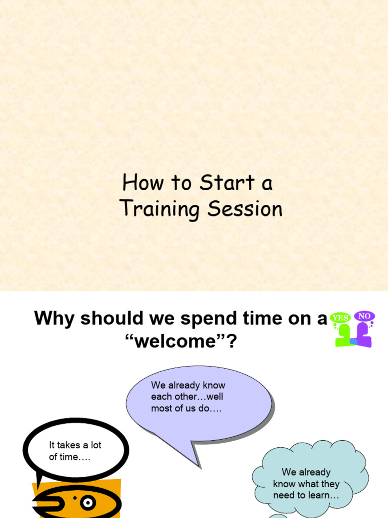 2 How To Start A Training Session | PDF | Learning | Human Communication