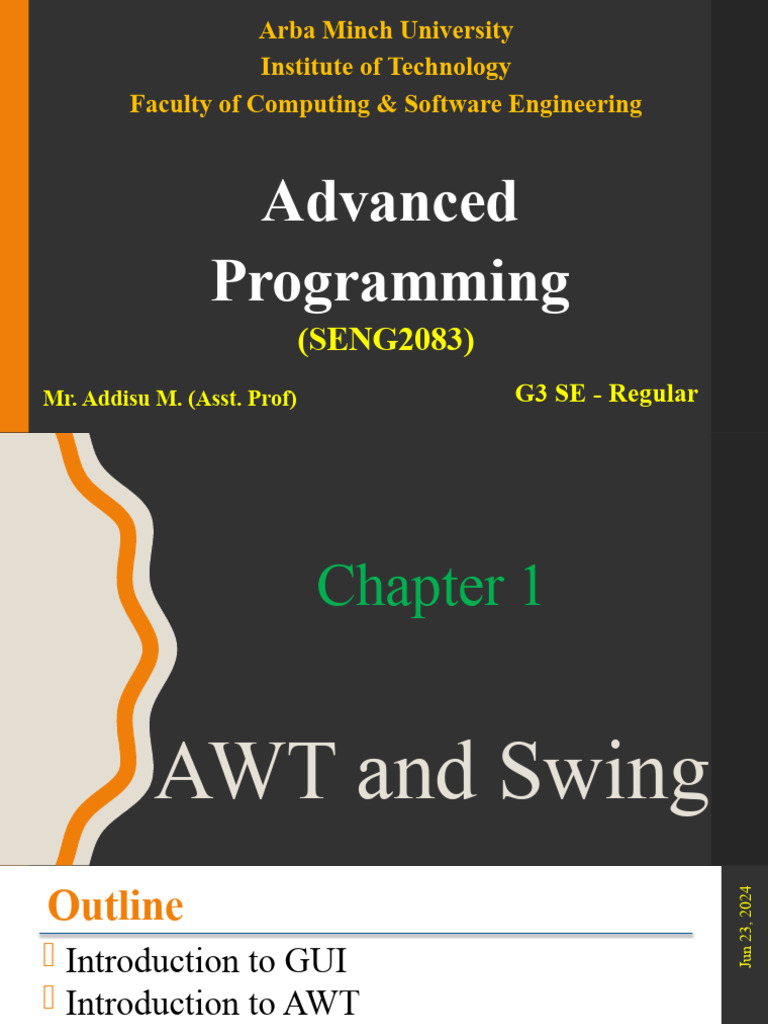 Chapter - 1 Final | Download Free PDF | Class (Computer Programming) | Graphical User Interfaces