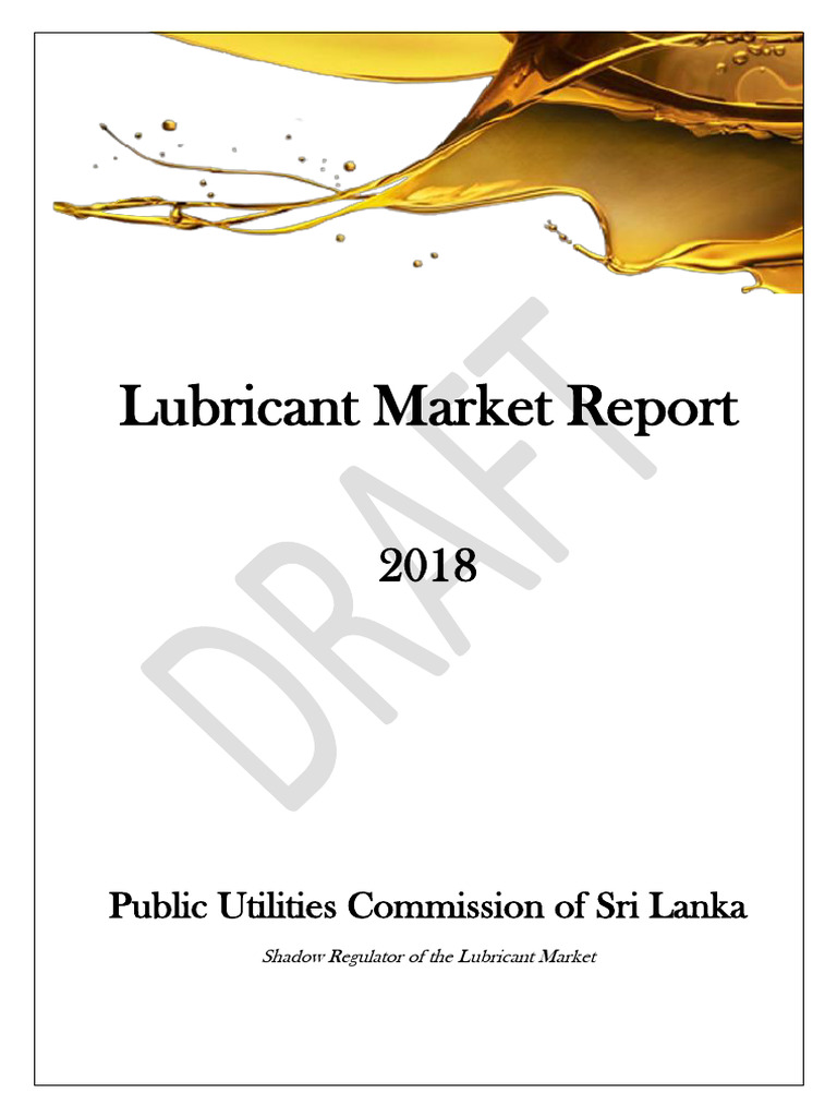 Sri Lanka Lubricant Market 2018 Report | PDF | Motor Oil | Lubricant