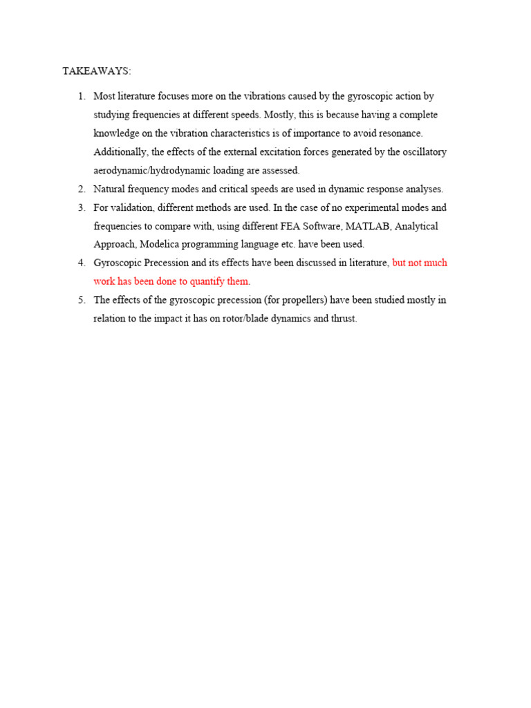 Literature Review On Shaft-Gyro Effect | PDF | Gyroscope | Propeller