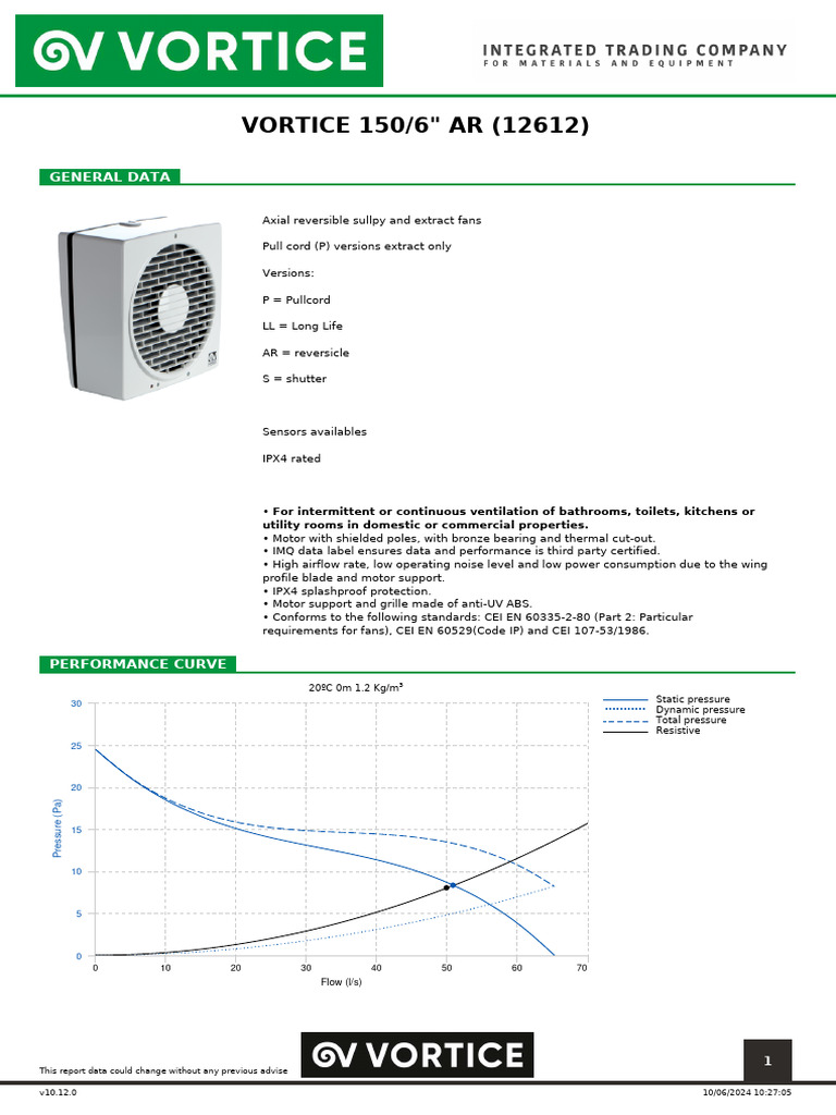 Vortice-150-6-Ar (3-3 Exf-03) | PDF | Gas Technologies | Manufactured Goods