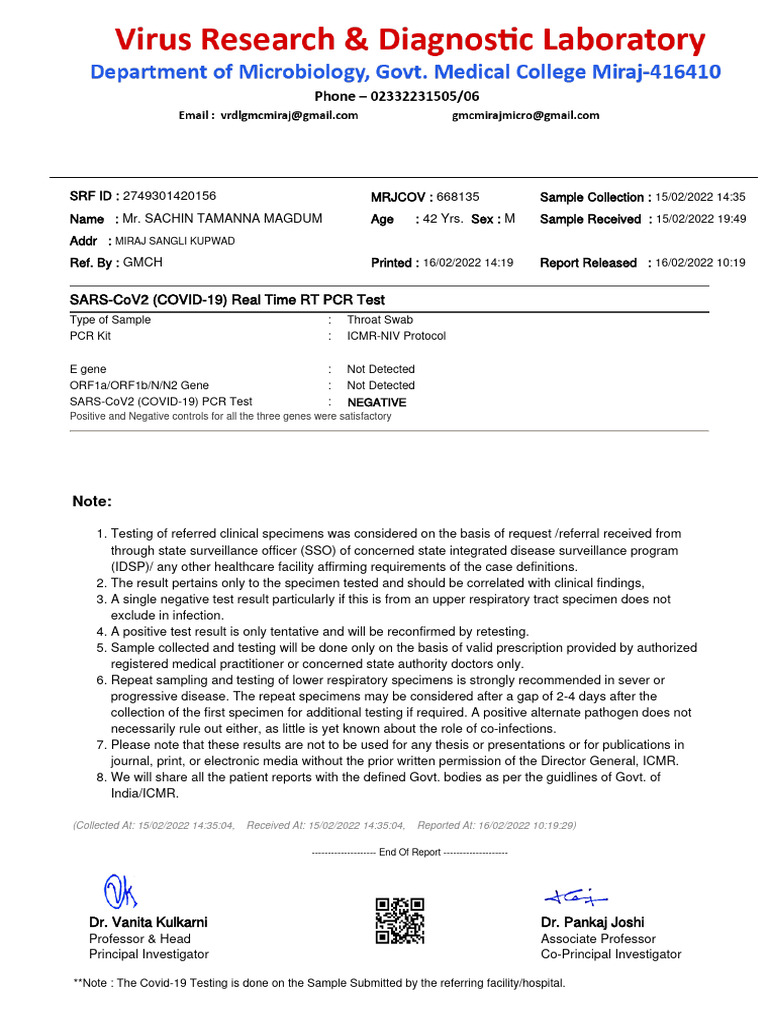 Report of Mr. Sachin Tamanna Magdum | PDF | Epidemiology | Health Care