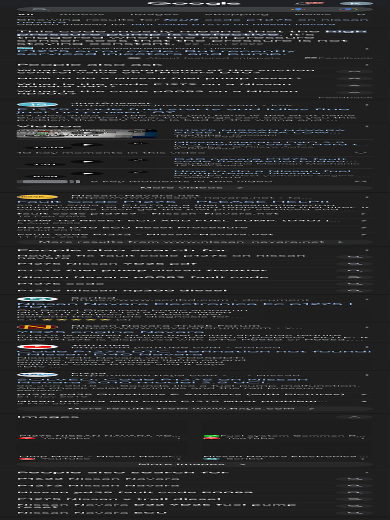 Faut Code p1275 On Nissan Navara - Google Search | PDF | Vehicle ...