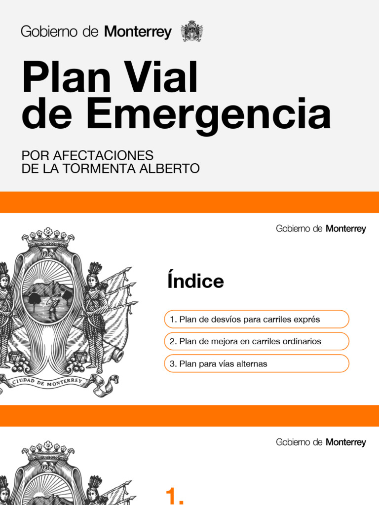 MTY - Plan Vial de Emergencia | PDF | Transporte | Transporte de tierra