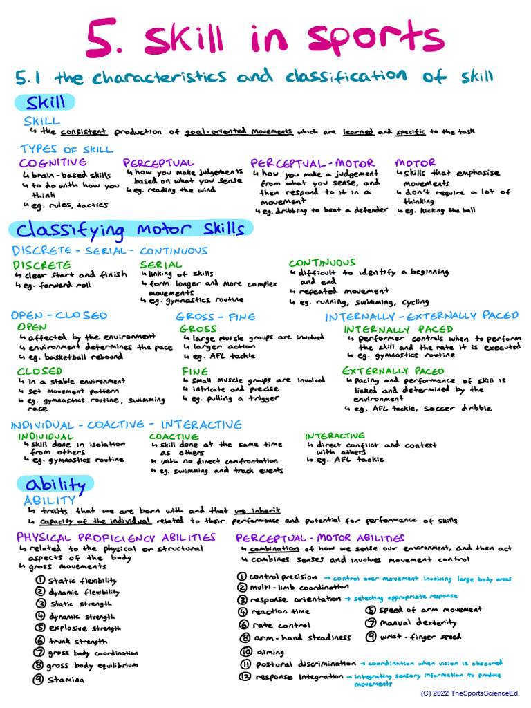 Skill in Sports | PDF | Stimulus (Physiology) | Senses