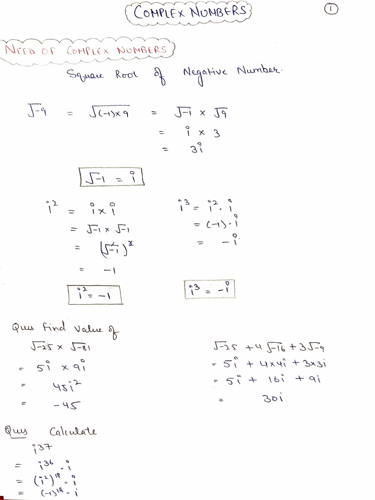 Complex Numbers | PDF