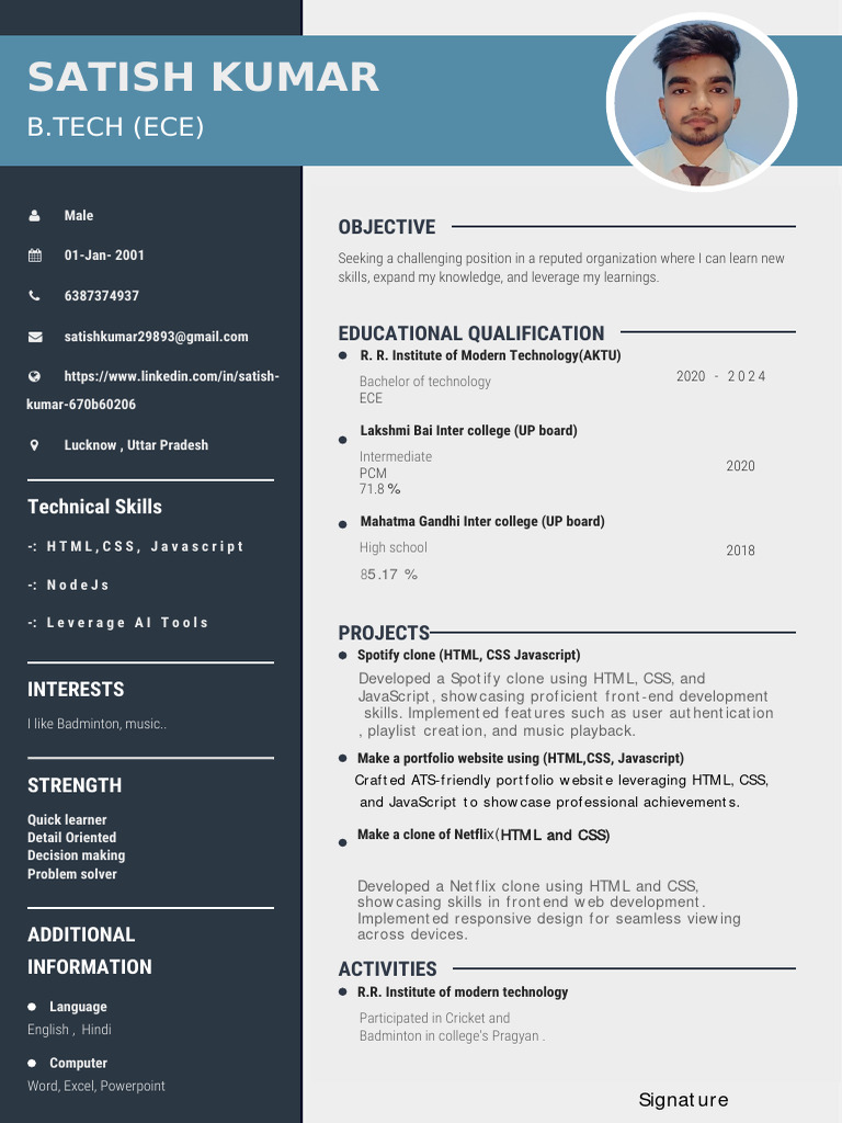 Satishkumar Resume | PDF | Computing | World Wide Web