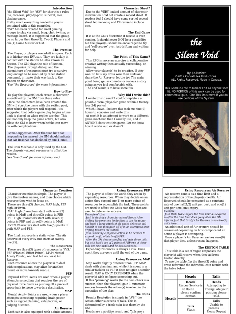 The Silent Void | PDF