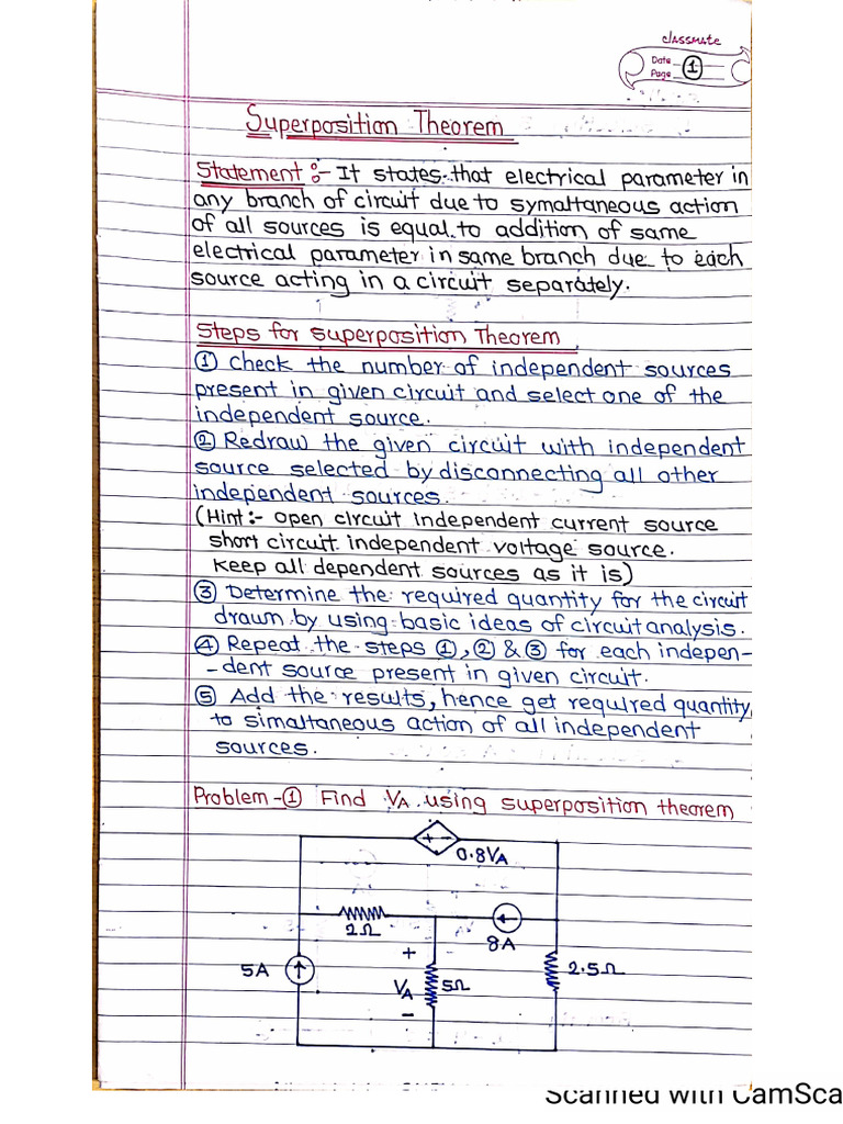 Superposition Theorem (Enas) | PDF