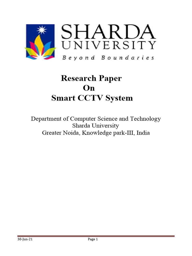 CCTV Research Paper 1 | PDF | Closed Circuit Television | Imaging