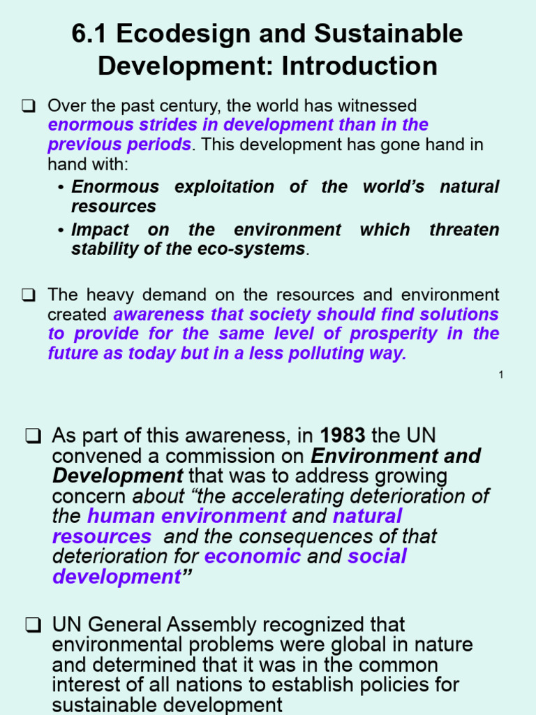 Chapter 6a-Ecodesign and Sustainable Development | PDF | Sustainability | Sustainable Development
