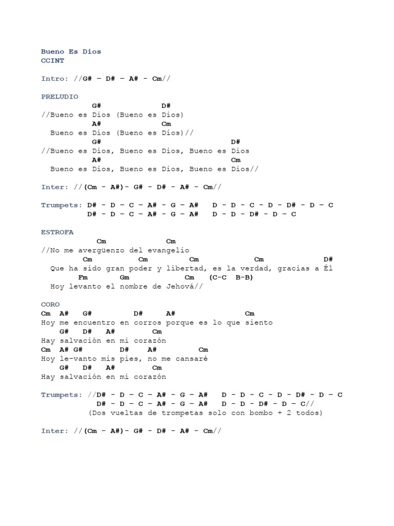 Bueno Es Dios-Grita Canta Danza-Yo Tengo Gozo - CCINT | PDF | Teología ...