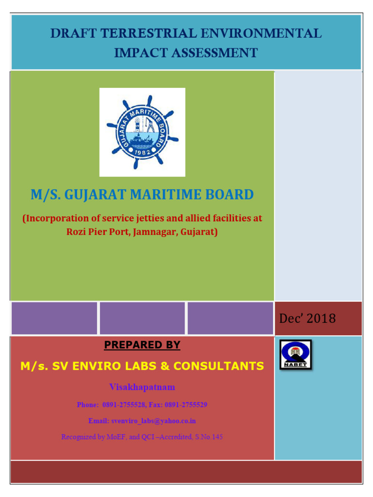 Terrestrial EIA - Rozi Pier Port - Jamnagar | PDF | Environmental ...