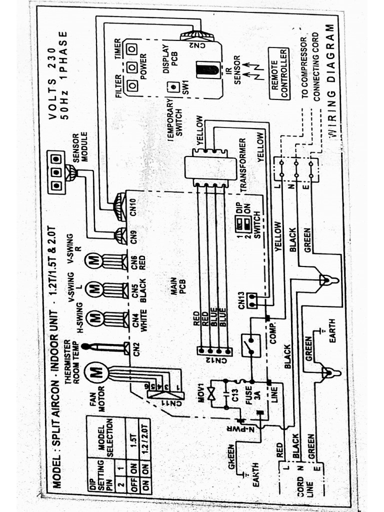 Hitachi AC wiring | PDF