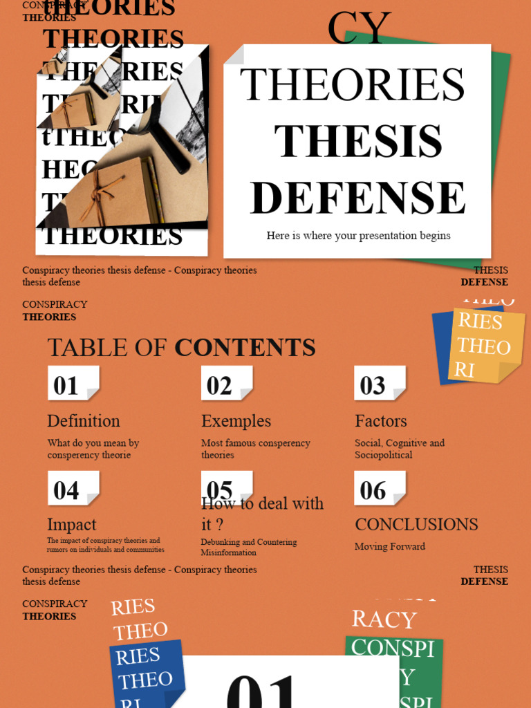 Conspiracy Theories Thesis Defense by Slidesgo | PDF | Conspiracy Theory
