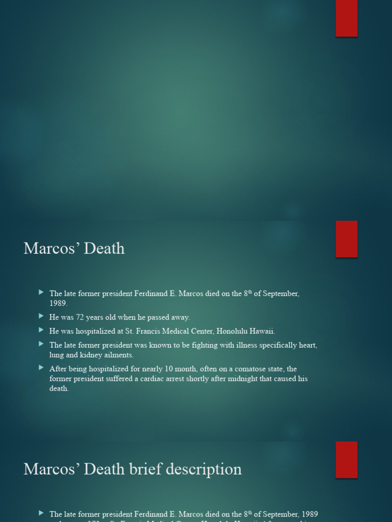 Presentation1 Marcos Sr. | PDF | Philippines | Government